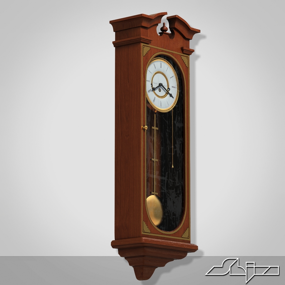 classic wall clock animation 3d 3ds