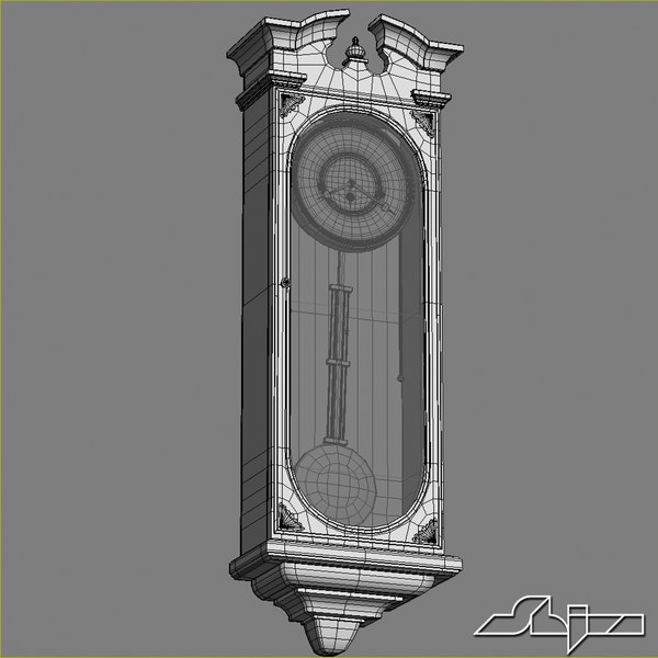 classic wall clock animation 3d 3ds