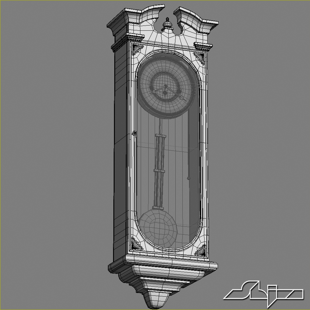 classic wall clock animation 3d 3ds