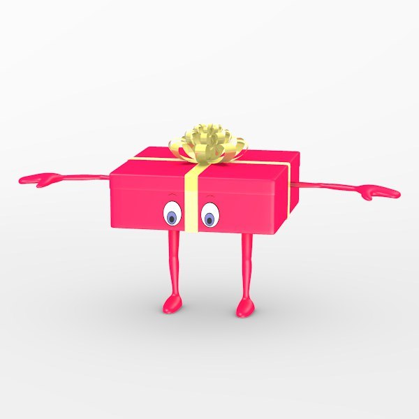 3d gift character model