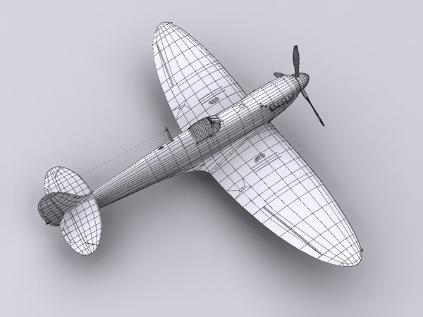 supermarine spitfire fighter 72 3d model