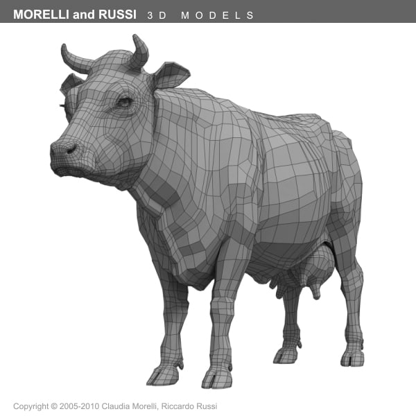 morelli cow 3d obj