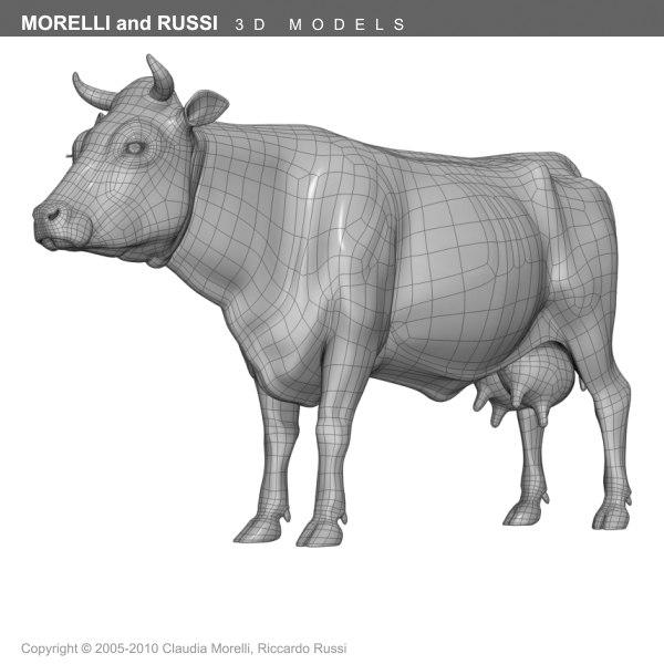 morelli cow 3d obj