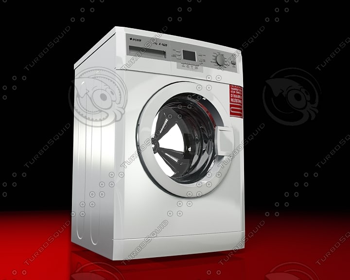 3d model of arcelik washing machine