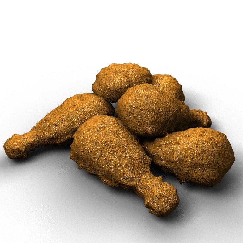 3d model fried chicken