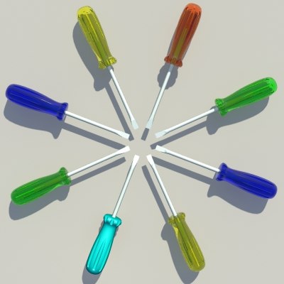 3d screwdriver model