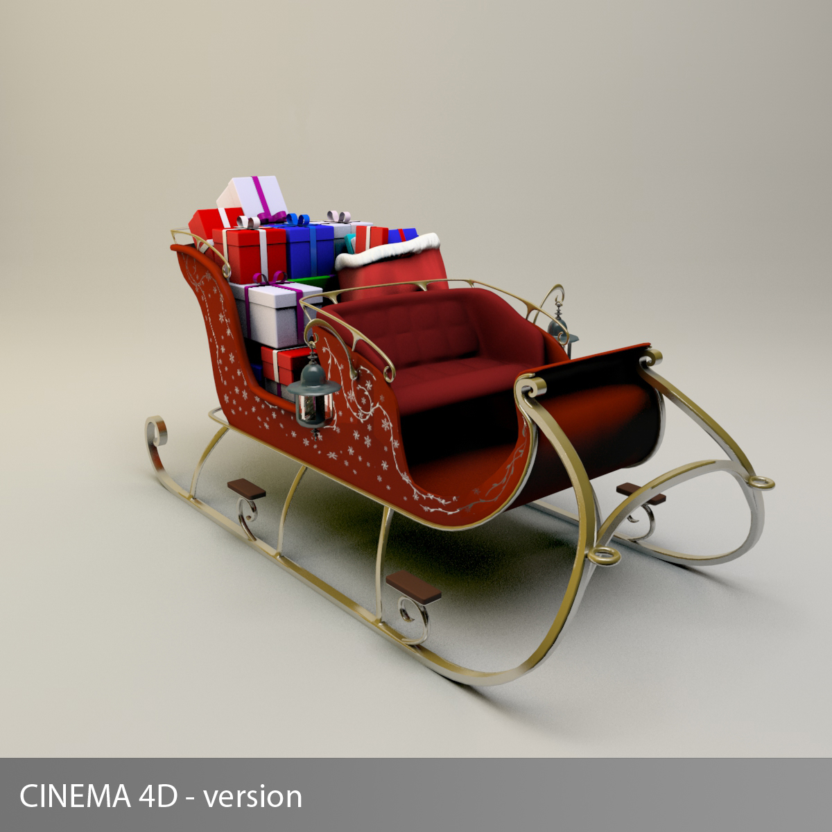 sleigh santa s 3d model
