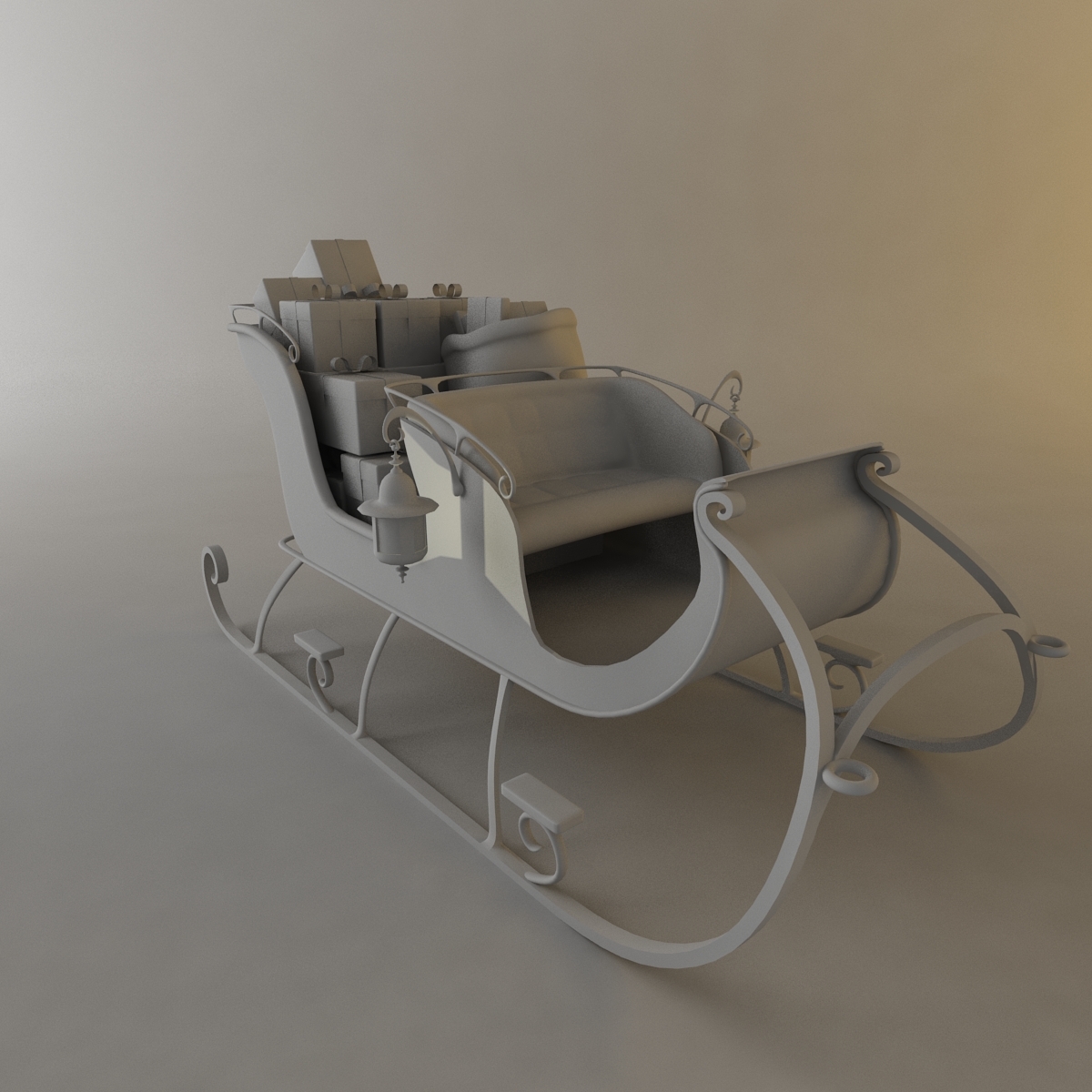 sleigh santa s 3d model