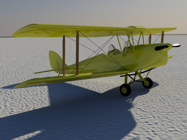 3d model of haviland tiger moth dh82