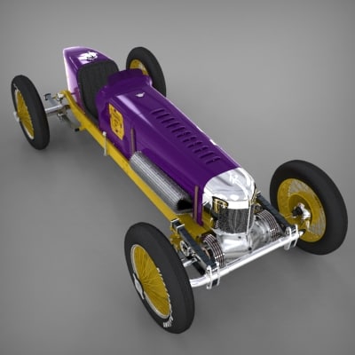 miller racing car 91 3d obj