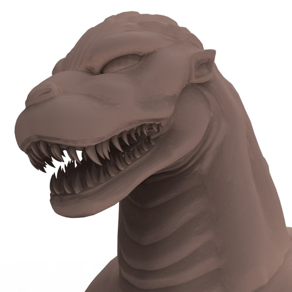 classic godzilla 3d model