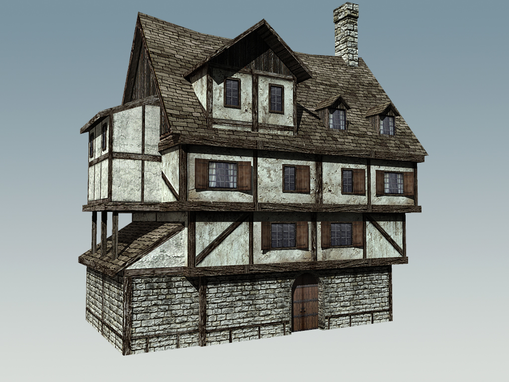 3d model medieval house