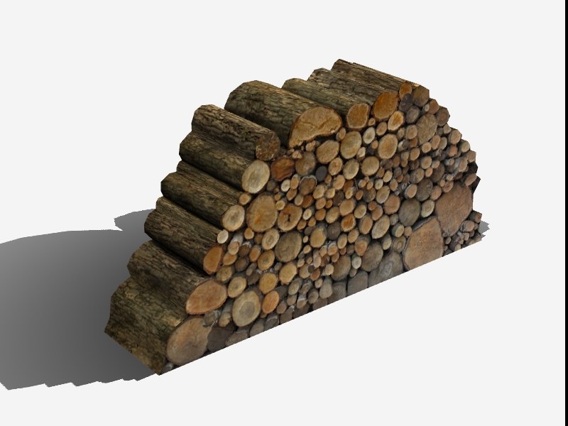 3d log pile model