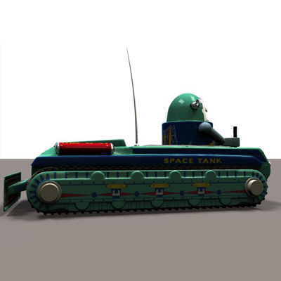 3d reproduction toy space tank robot model