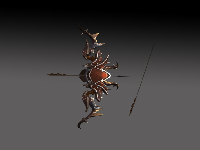 bow fantasy ranged 3d model