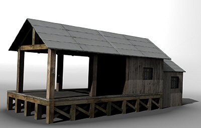 railway freight station 3d 3ds