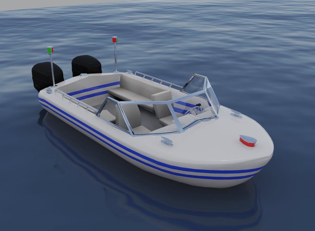 3d speed boat model