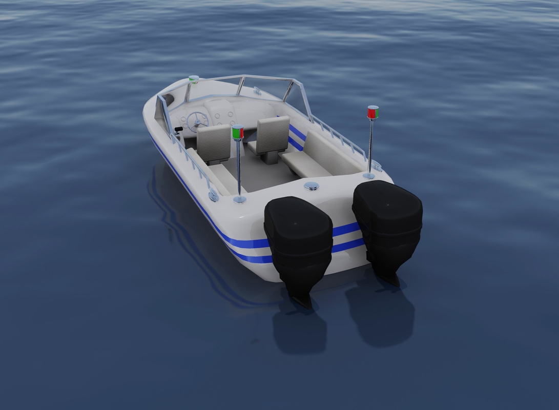 3d speed boat model