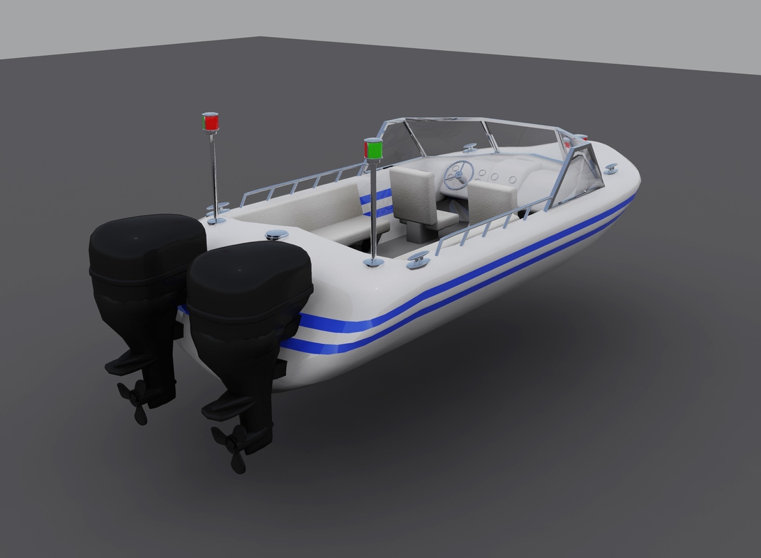 3d speed boat model