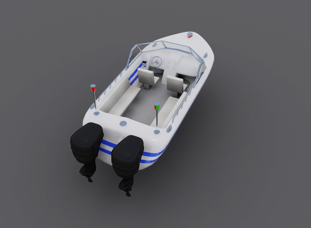 3d speed boat model