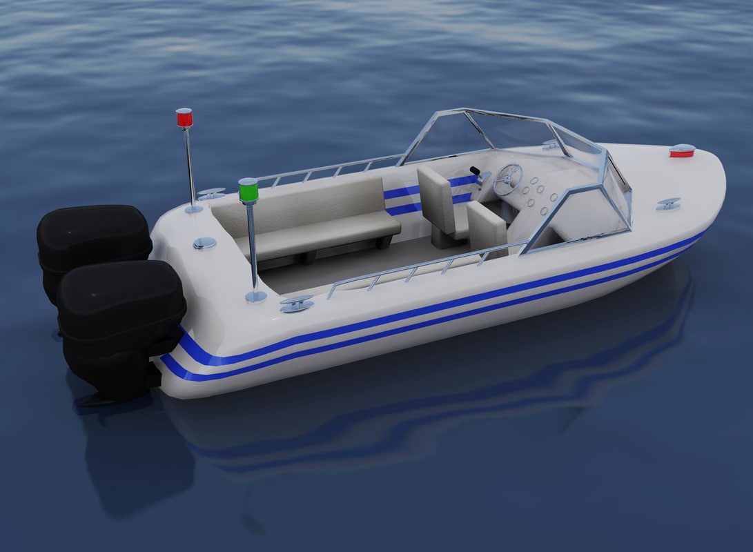 3d speed boat model