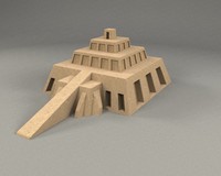 ziggurat pyramid mesopotamia 3d model