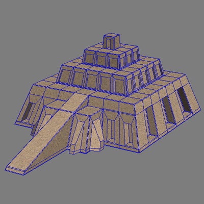 ziggurat pyramide 3d model