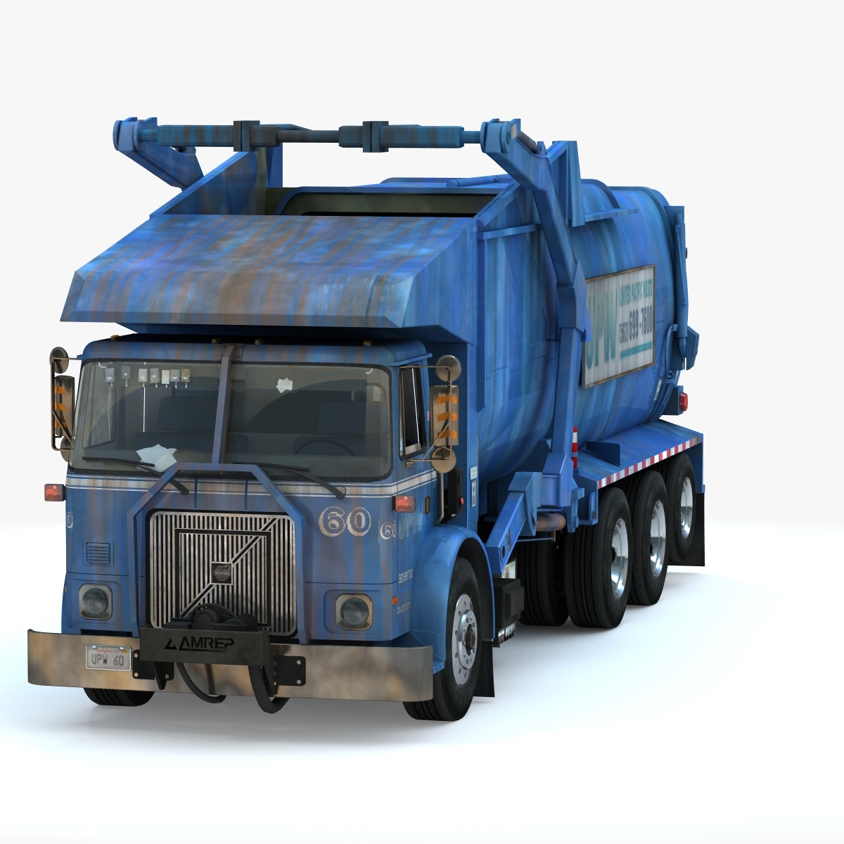 3d model garbage truck