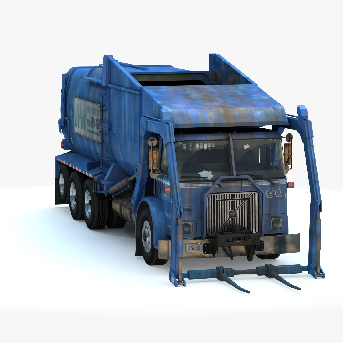 3d model garbage truck