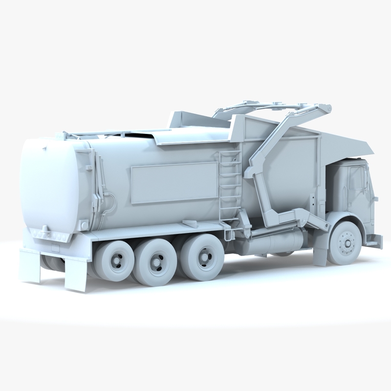 3d model garbage truck