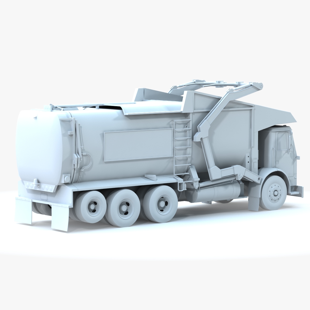 3d model garbage truck