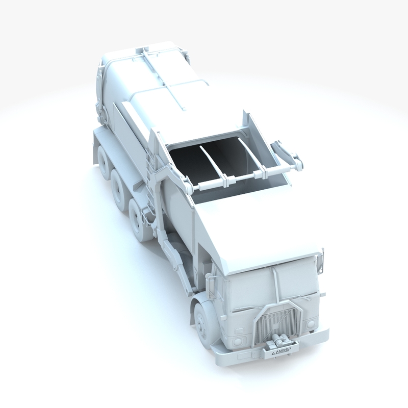 3d model garbage truck