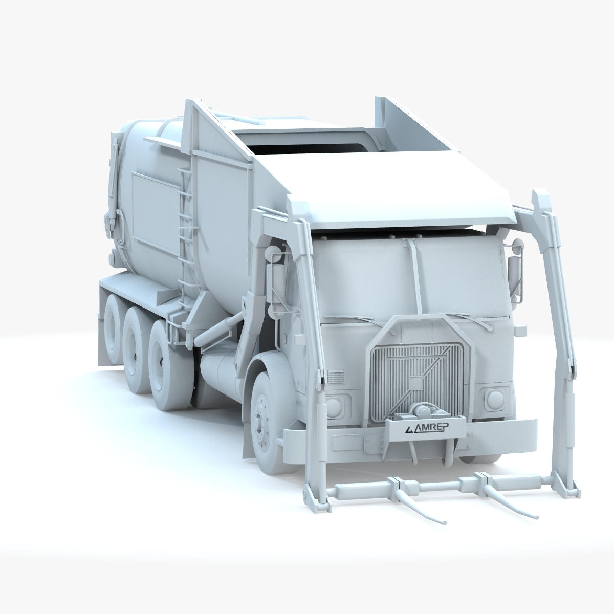 3d model garbage truck