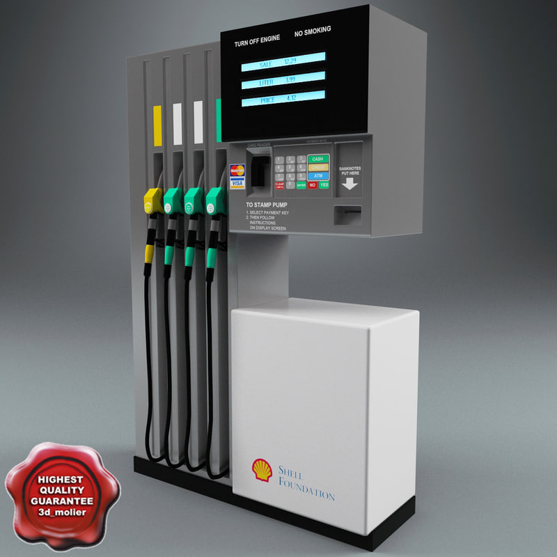 petrol pump 3d max