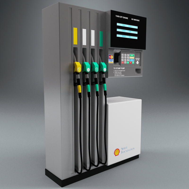 petrol pump 3d max