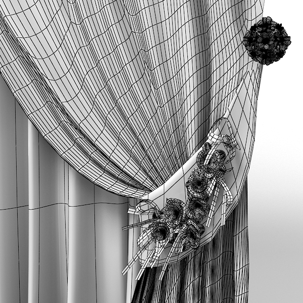 3dsmax curtain classic luxury