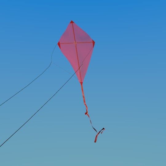 3d model kite wind