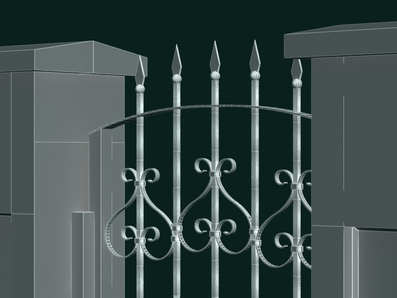 3d wrought gate fence