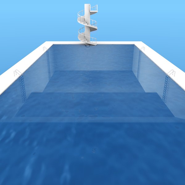 3d swimming pool diving platform