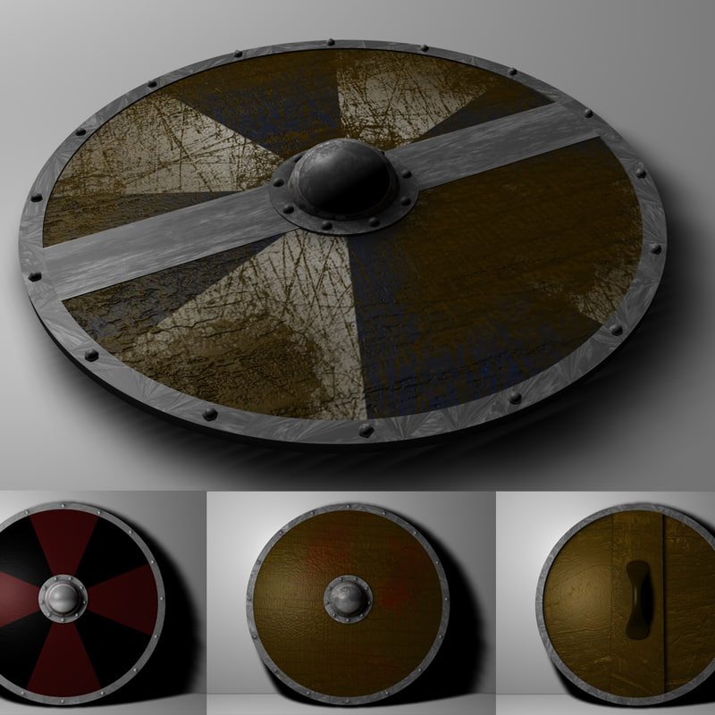 3d c4d viking shield