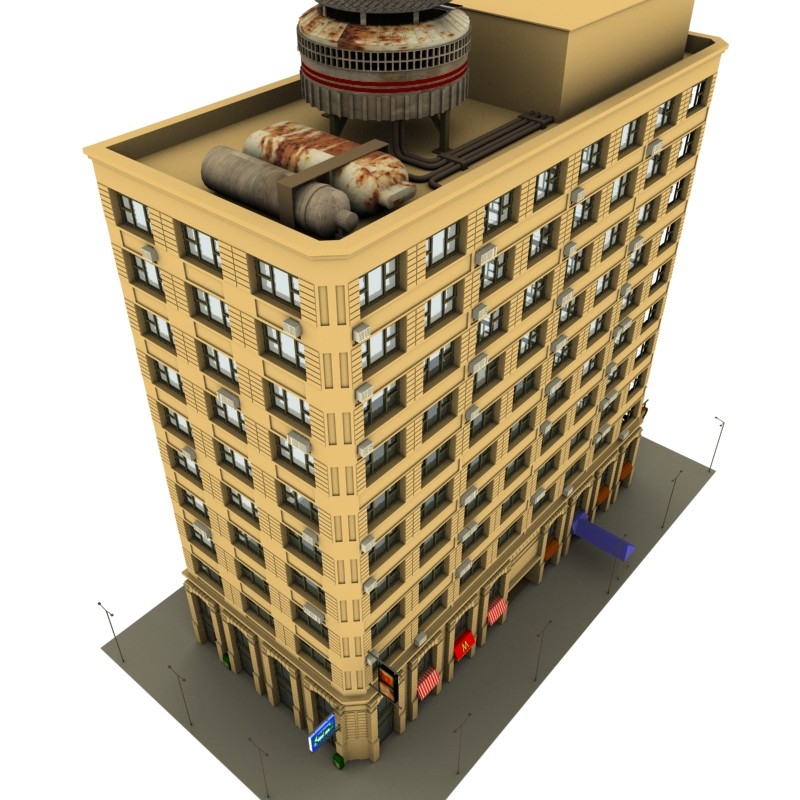 town building 3d model
