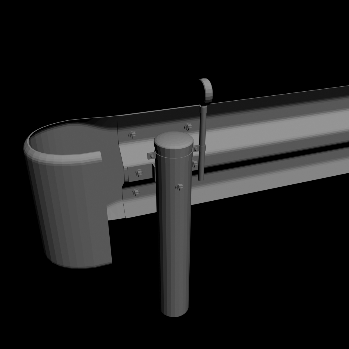 guard rail 3d 3ds