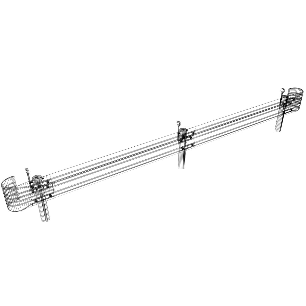 guard rail 3d 3ds