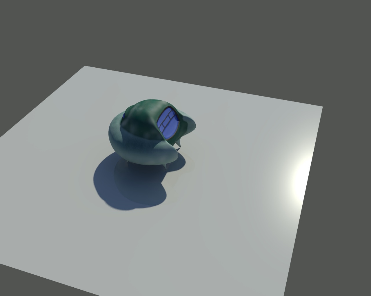 free alien ship clay sculpture 3d model