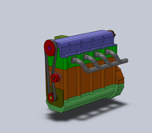 3ds internal combustion engine solidworks