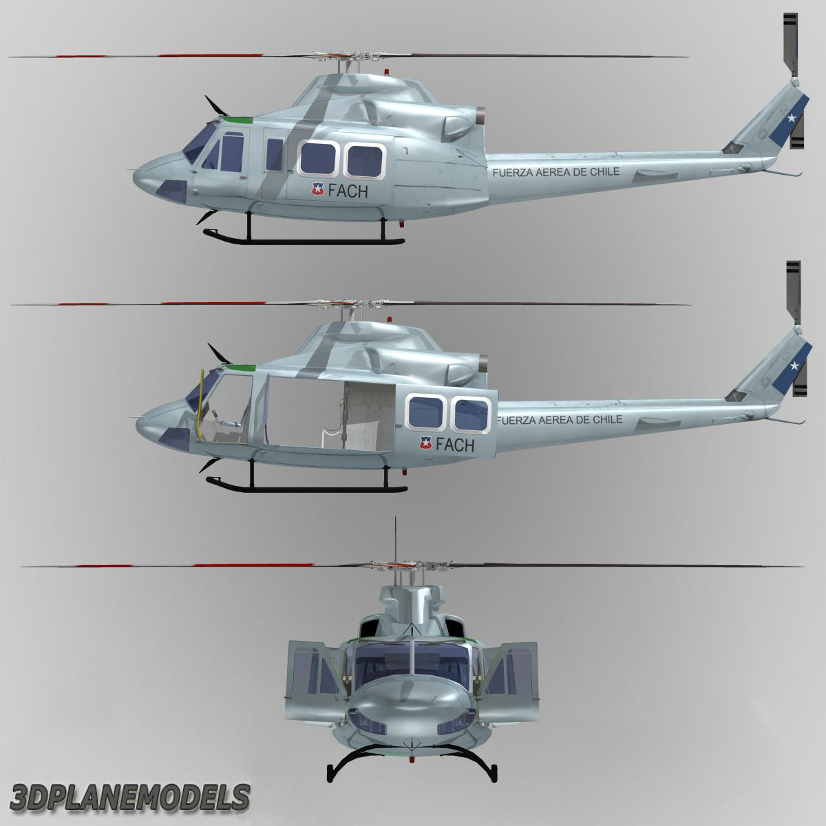 bell 412 helicopter animation 3d max