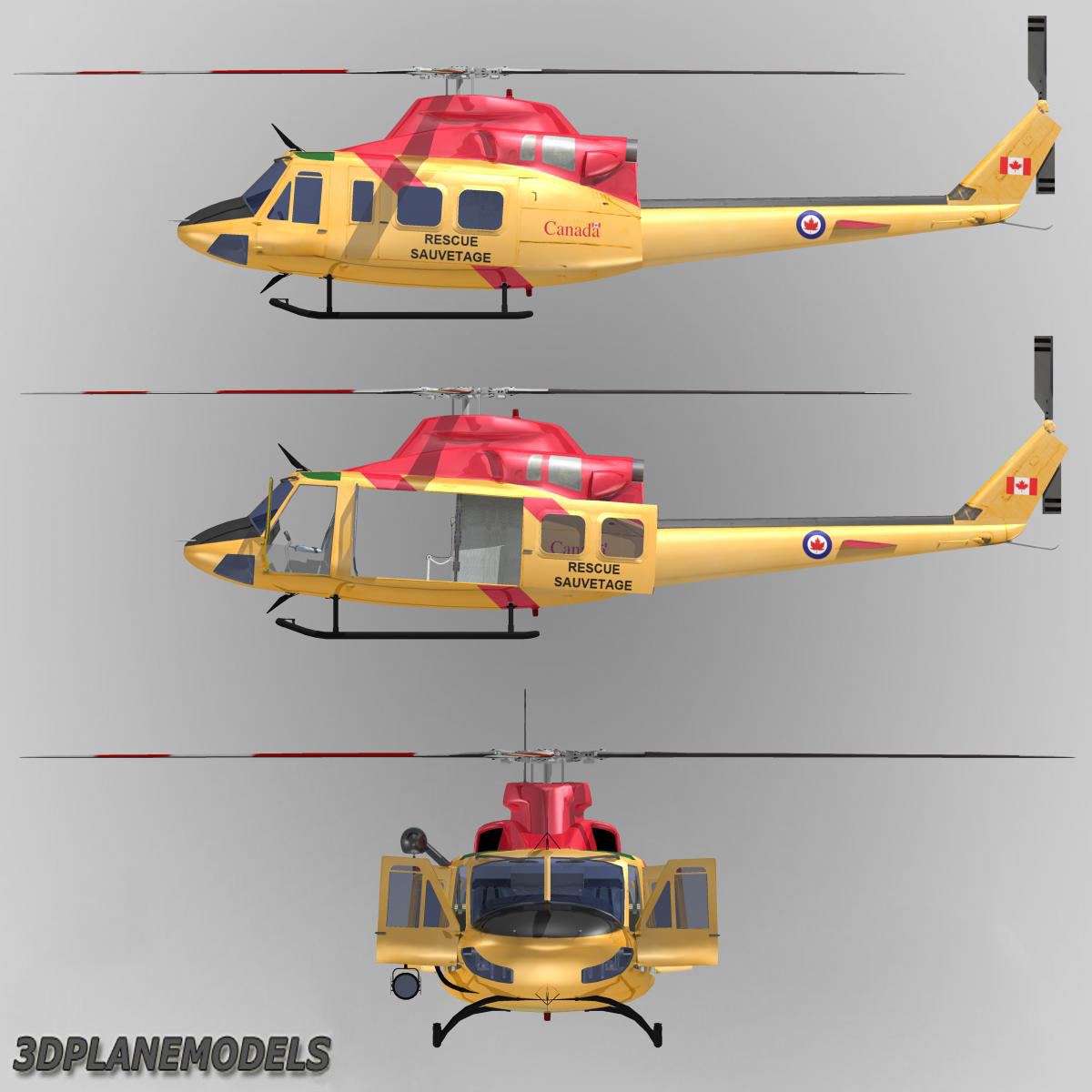 bell 412 helicopter animation max
