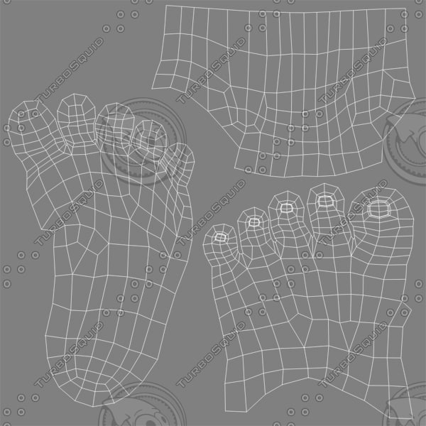 realistic feet 3d max