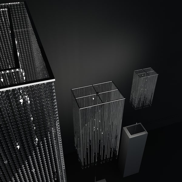 3d modern crystal lighting set