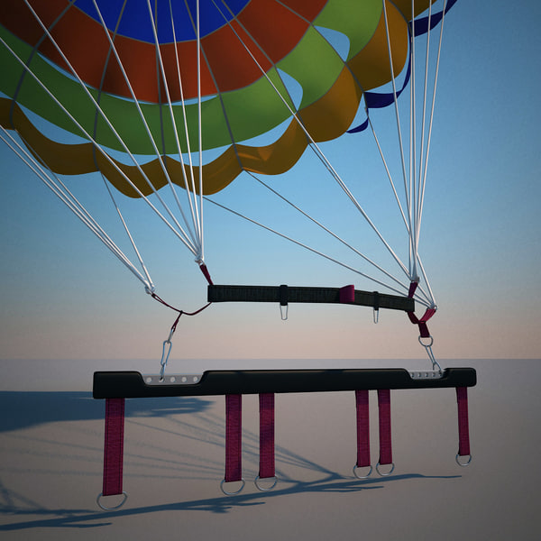 parachute modelled drop 3d 3ds